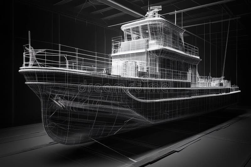 Digital Rendering Showcases the Intricate Design of a Semi-Barge in ...