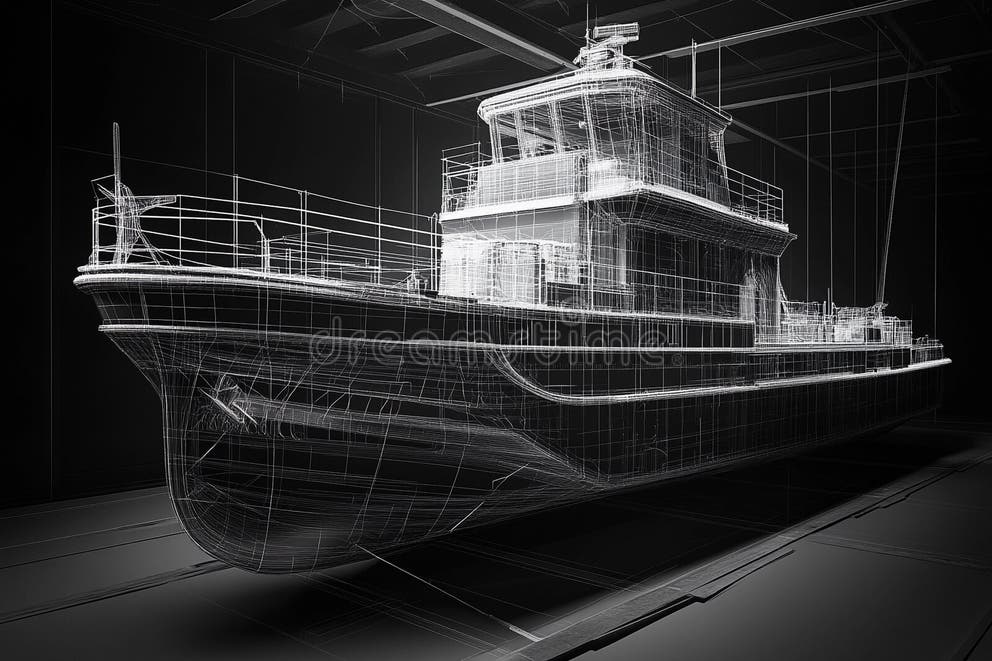 Digital Rendering Showcases the Intricate Design of a Semi-Barge in ...