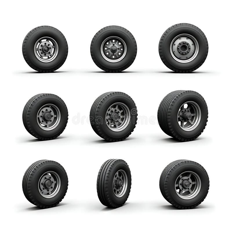 3D Tire Design for Trucks - All-Terrain Vehicle Wheel Digital Rendering ...