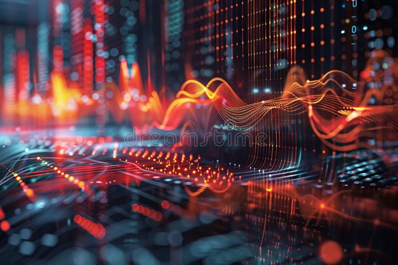 Digital Rendering of Sound Wave Frequencies in a Captivating Visual ...