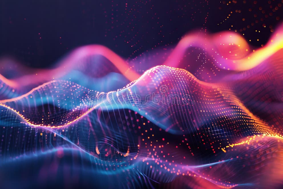 Digital Rendering of Sound Wave Frequencies in a Vibrant and Dynamic ...