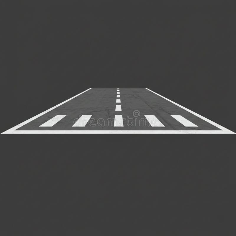 A Digital Rendering of a Straight Road Set Against a Dark Background ...