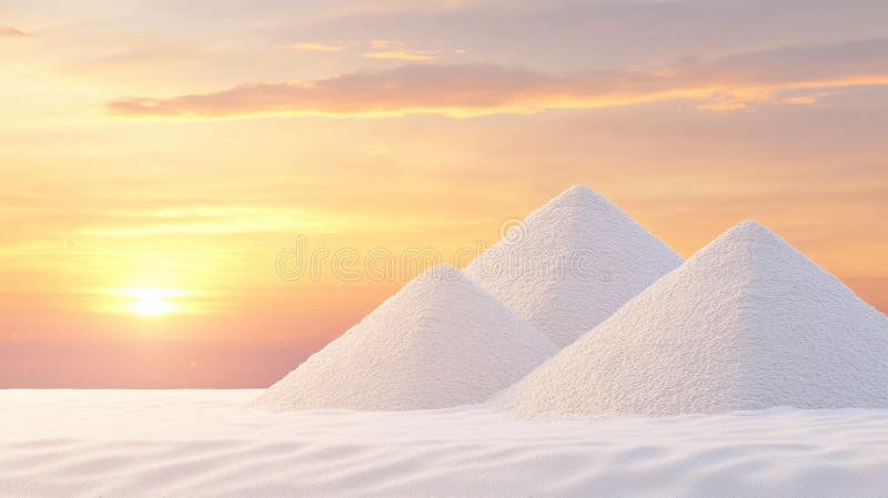 111 Three Pyramids Sunset Desert Landscape Stock Photos - Free ...