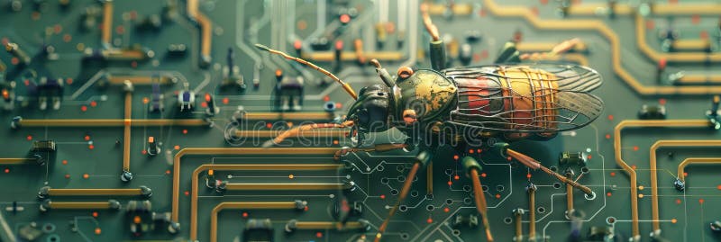 A Digital Rendering of a Tiny Mechanical Insect Trapped Inside a ...