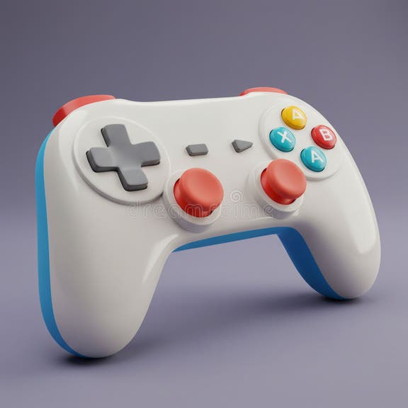 A Digital Rendering of a Video Game Controller Featuring a Modern ...