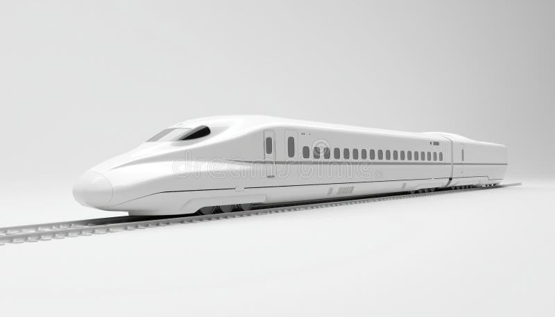 Digital Rendering of White High Stock Image - Image of high, locomotive ...