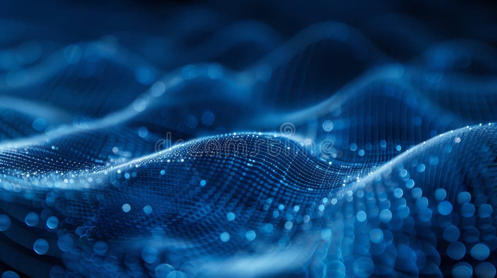 This is a Digital Representation of Abstract Blue Wave Data ...