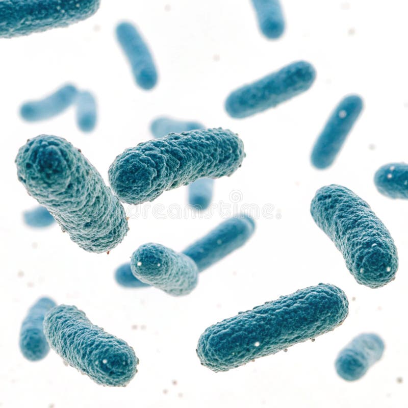 Bacteria Isolated on White Background Stock Illustration - Illustration ...