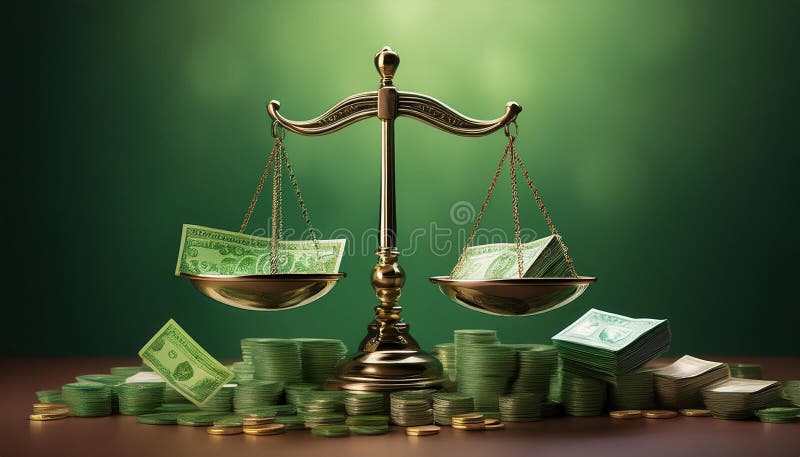 Digital Representation of Balanced Scale with One Side Filled with ...