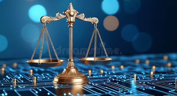 Digital Representation of Balanced Scale Symbolizing Law and Justice ...