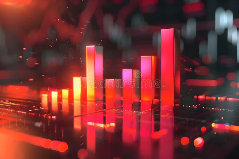 A Digital Representation of Bar Graphs in Vibrant Colors, Symbolizing ...
