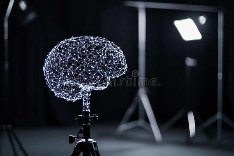 A Digital Representation of a Brain Made of Interconnected Lights ...
