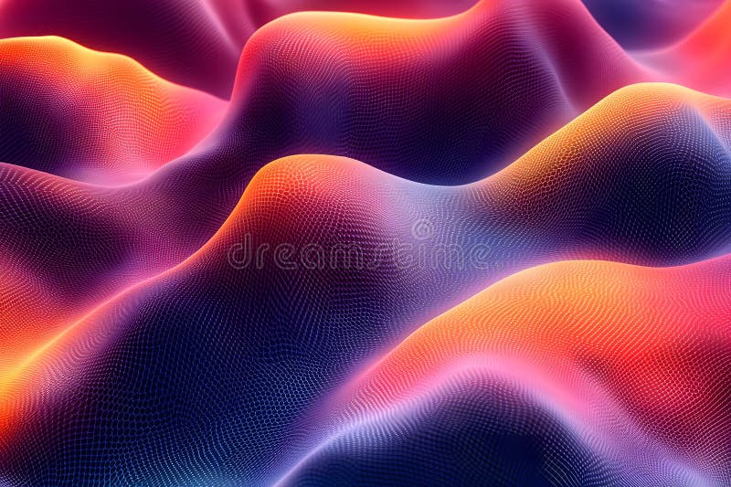 Abstract Digital Waveforms with Vibrant Colors for Modern Design ...