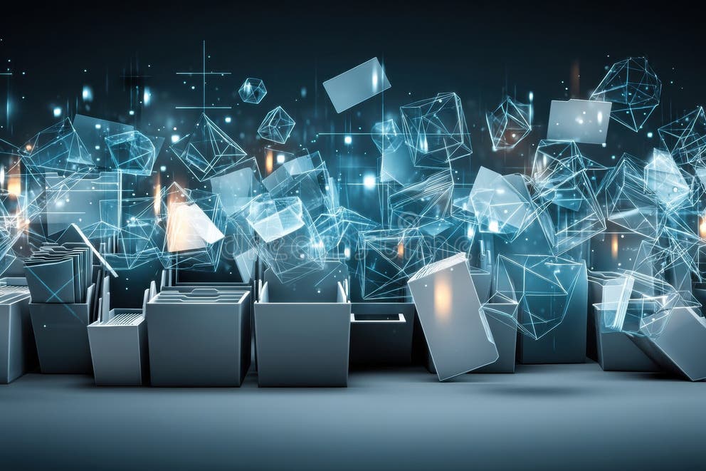 Digital Representation of Data Waste with Floating Folders and Files in ...