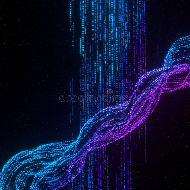 A Digital Representation Depicts a Twisting Structure Composed of ...