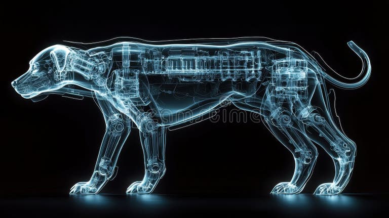 Digital Representation of a Dog Constructed from Computer Elements ...