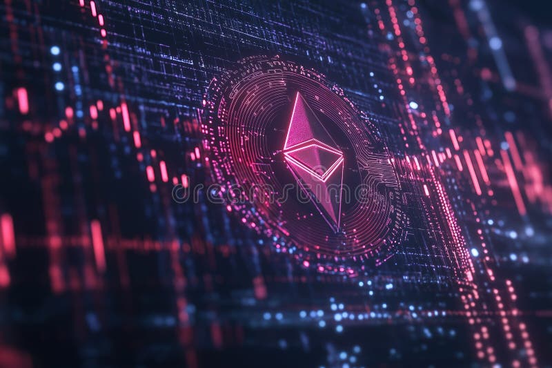 Digital Representation of Ethereum Blockchain Technology with Vibrant ...