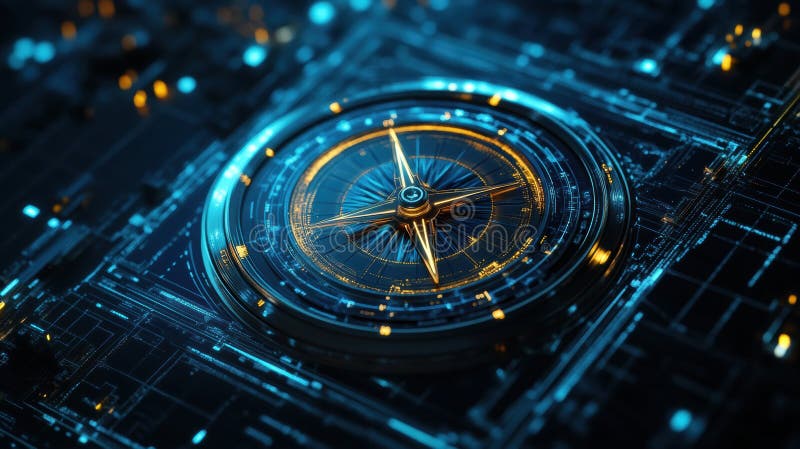 A Digital Representation of an Ethical Compass Symbolizes Guidance ...