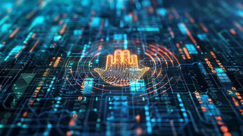 Facial and Eye Data Digitally Represented for Biometrics, AI Generated ...