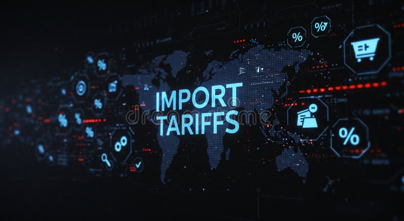 Digital Representation Featuring a World Map with the Words "IMPORT ...