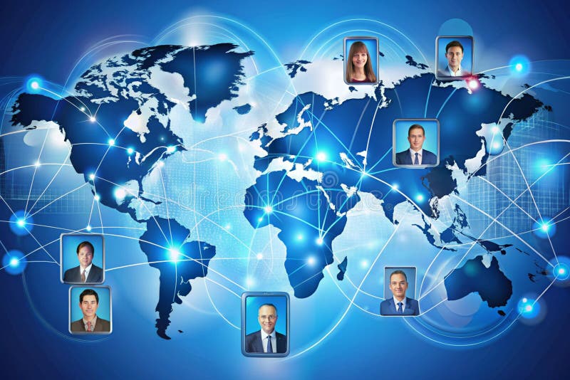 Global Communications Map Binary Smart Phones and Globe Connections ...