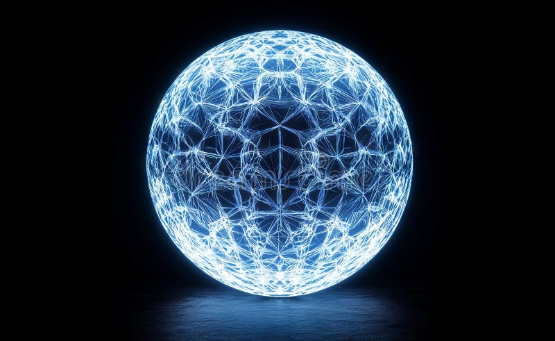The Digital Representation of a Global Network Showcases the Spherical ...