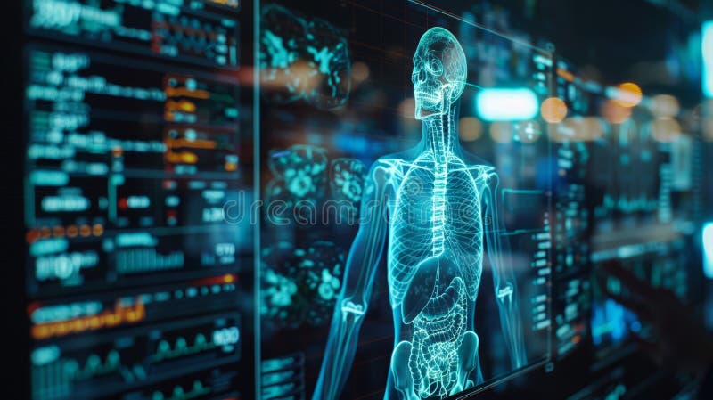 A Digital Representation of the Human Body with Internal Organs Visible ...