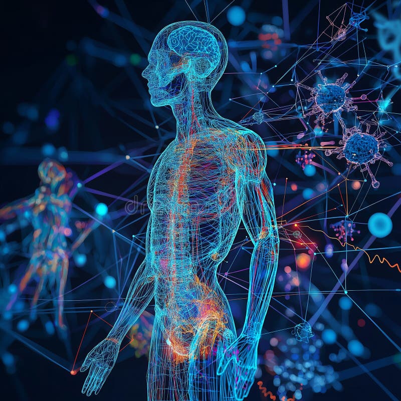 Digital Representation of Human Body Stock Image - Image of human ...