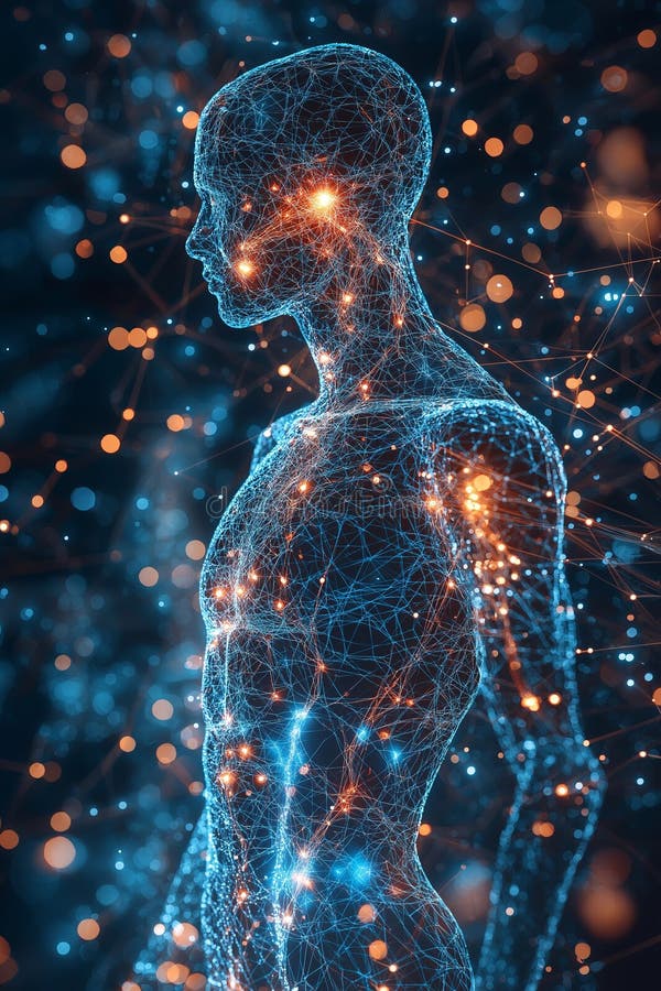 Digital Representation of Human Body Stock Image - Image of digital ...
