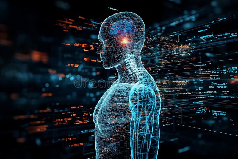 Digital Representation of Human Body Stock Image - Image of human ...