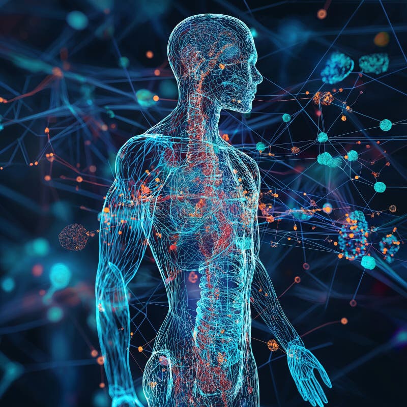 Digital Representation of Human Body Stock Photo - Image of biomedicine ...