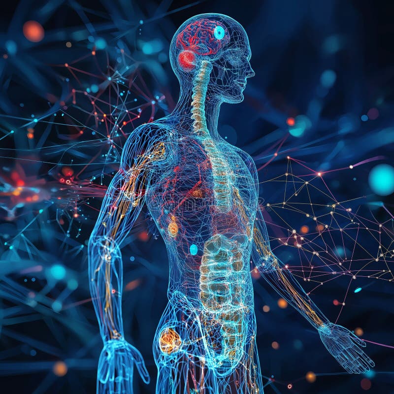 Digital Representation of Human Body Stock Image - Image of generated ...