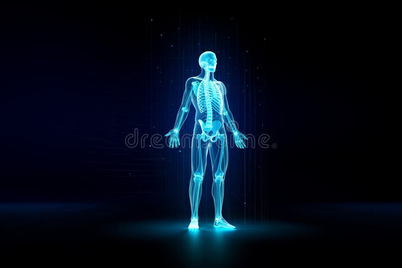 Digital Representation of Human Body Stock Image - Image of generated ...