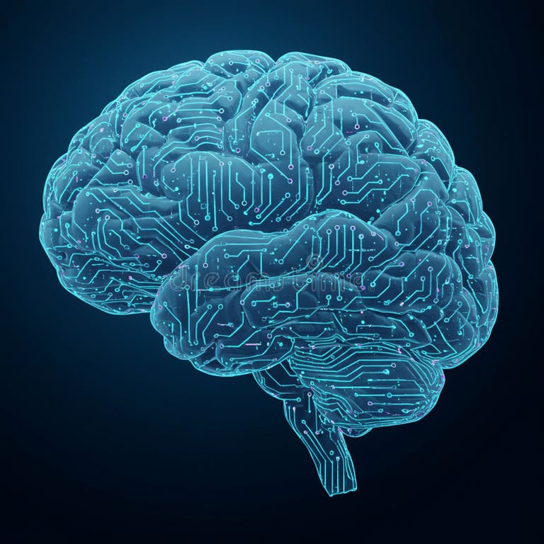 Digital Representation of a Human Brain with Circuit Patterns Overlaid ...