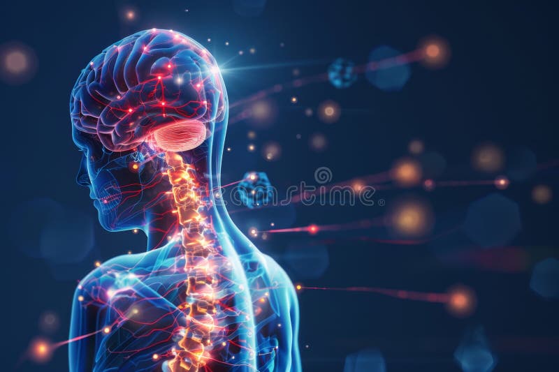 Digital Representation of the Human Nervous System with Neon Lights ...