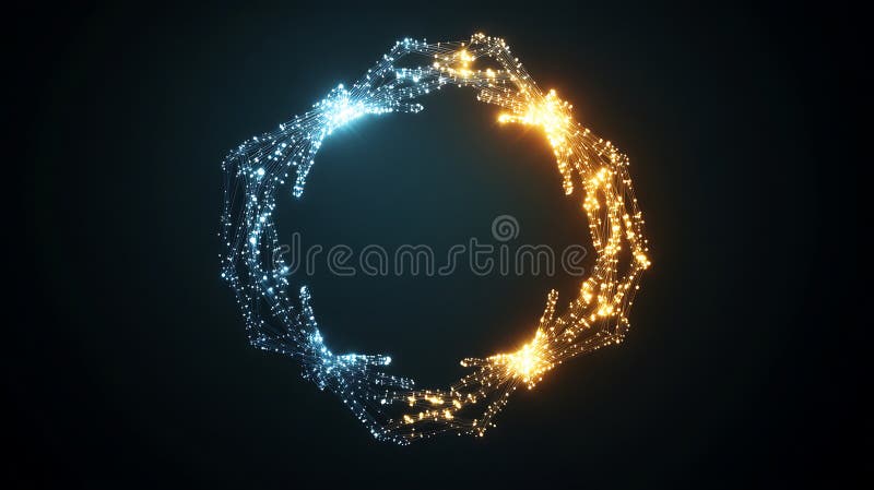 Digital Representation of Interconnected Hands Forming Circle ...