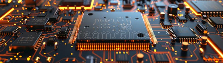 Digital Representation of Microprocessors, Integrated Circuits, CPU, GPU, and Hardware Devices ...