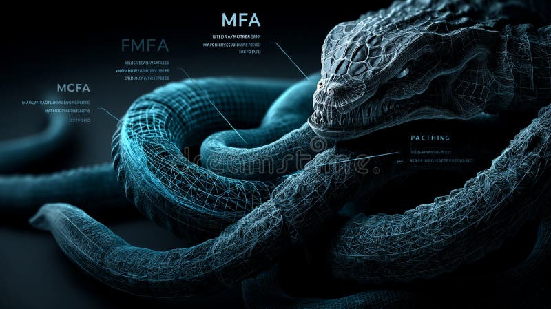 Digital Representation of Multi Headed Creature, Showcasing Intricate ...