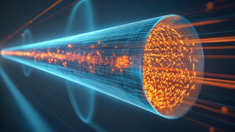 A Digital Representation of a Particle Beam in Motion, Showcasing ...