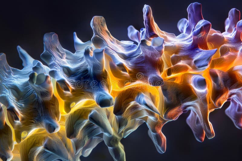 A Digital Representation of a Persons Spinal Column Stock Image - Image ...