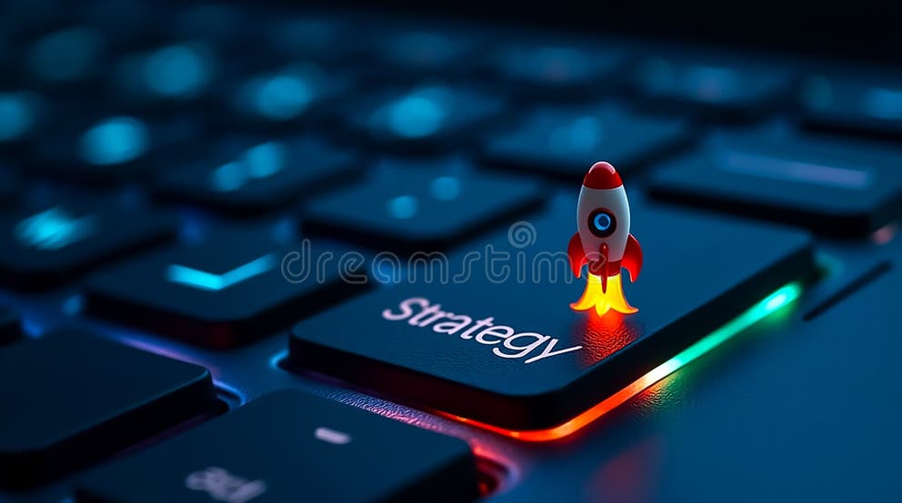 A Digital Representation of a Rocket Launching from a Keyboard Key ...