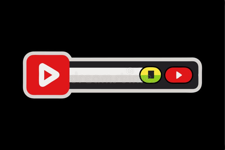 Youtube Video Play Bar Stock Illustrations – 414 Youtube Video Play Bar ...
