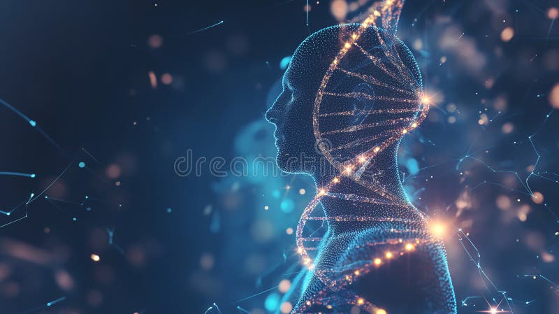 A Digital Representation Showcases the Fusion of DNA and Human ...