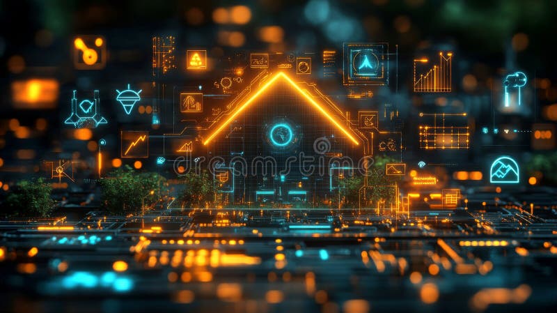 Digital Representation of a Smart Home Concept with Vibrant Technology ...