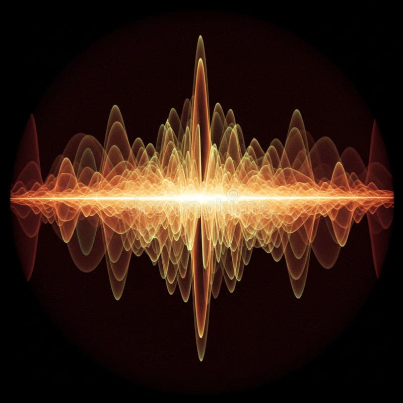 A Digital Representation of a Sound Wave, Symmetrical Along a ...