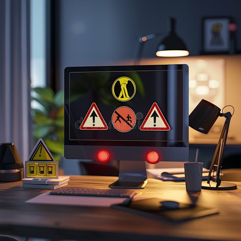 Digital Representation of Traffic Signs for Educational Purposes Stock ...