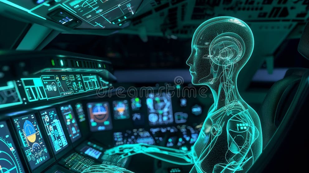 A Digital Representation of a Virtual Assistant Controls an Aircraft in ...