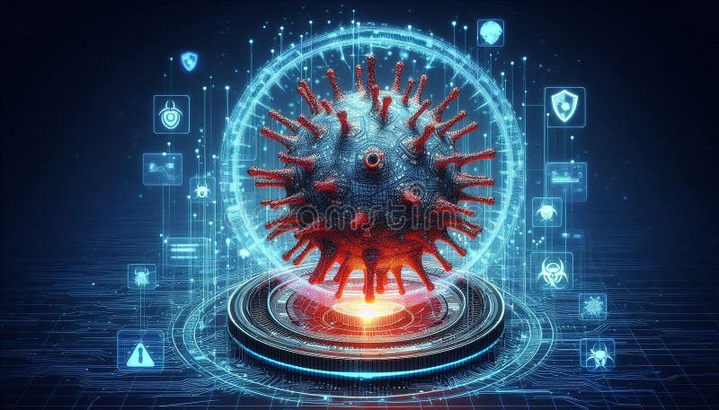 Digital Representation of a Virus in Cybersecurity Context Stock ...