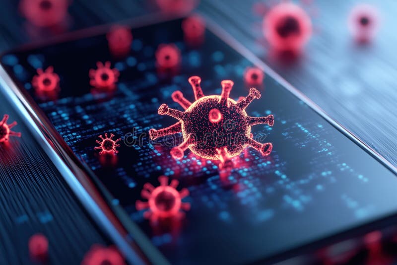 Digital Representation of Virus Infection on Smartphone Screen with ...