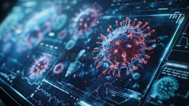 A Digital Representation of Viruses on a Modern Interface Screen ...